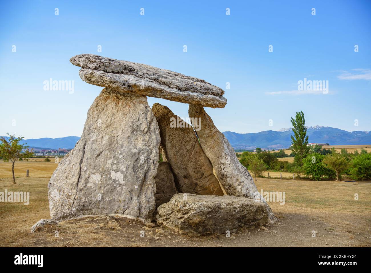Sorginetxe dolmen in Arrízala, Álava, Spain. Its name means witch's ...