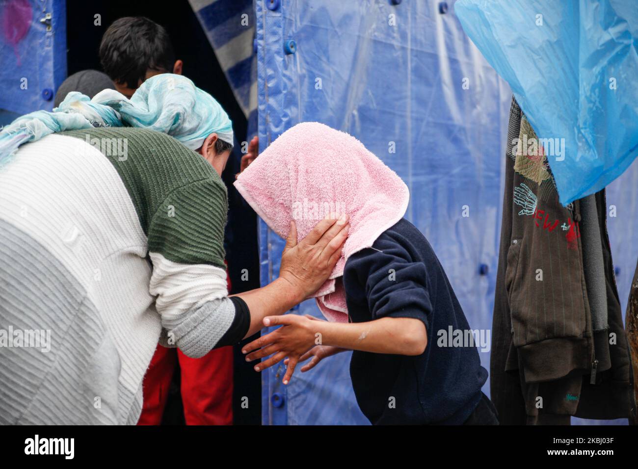 Woman cold shower shock hi-res stock photography and images - Alamy