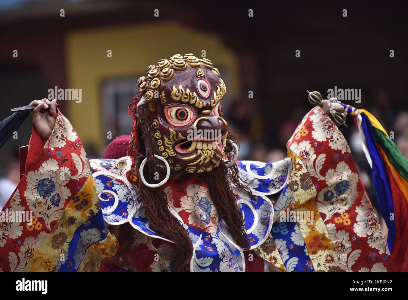 Nepalese People from Sherpa community in a traditional attire dance ...