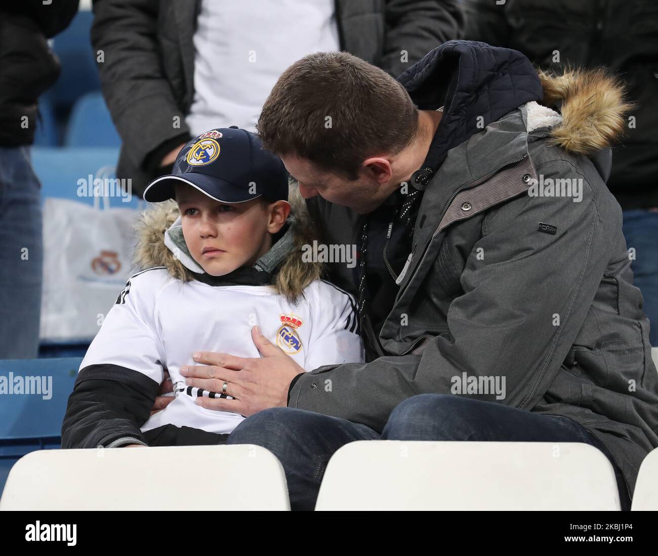 Real Madrid fan crying during the UEFA Champions League round of 16 ...