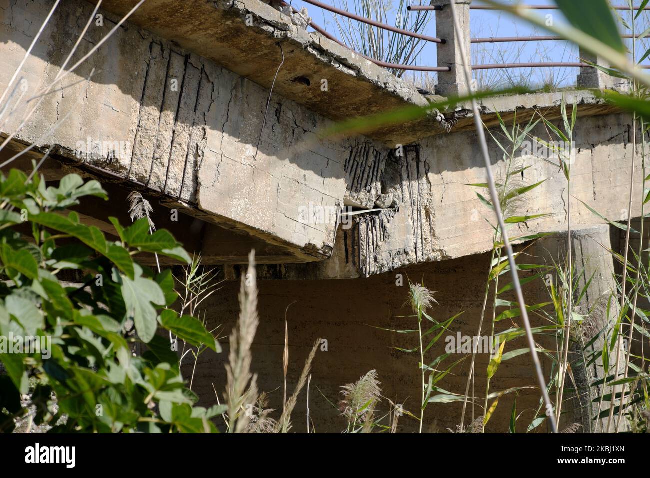 broken concrete bridge in Western Sicily, Italy Stock Photo - Alamy