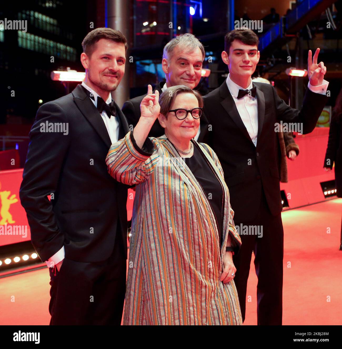 (L-R) Slovak actor Juraj Loj, Polish director Agnieszka Holland, Czech ...