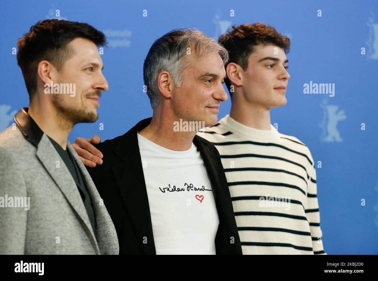 (L-R) Czech actor Juraj Loj, Czech actor Ivan Trojan and Czech actor ...