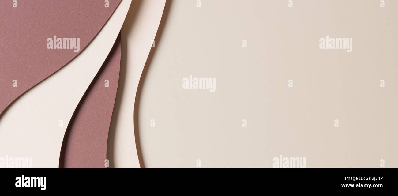 Beige colored paper texture background. Minimal paper cut style ...