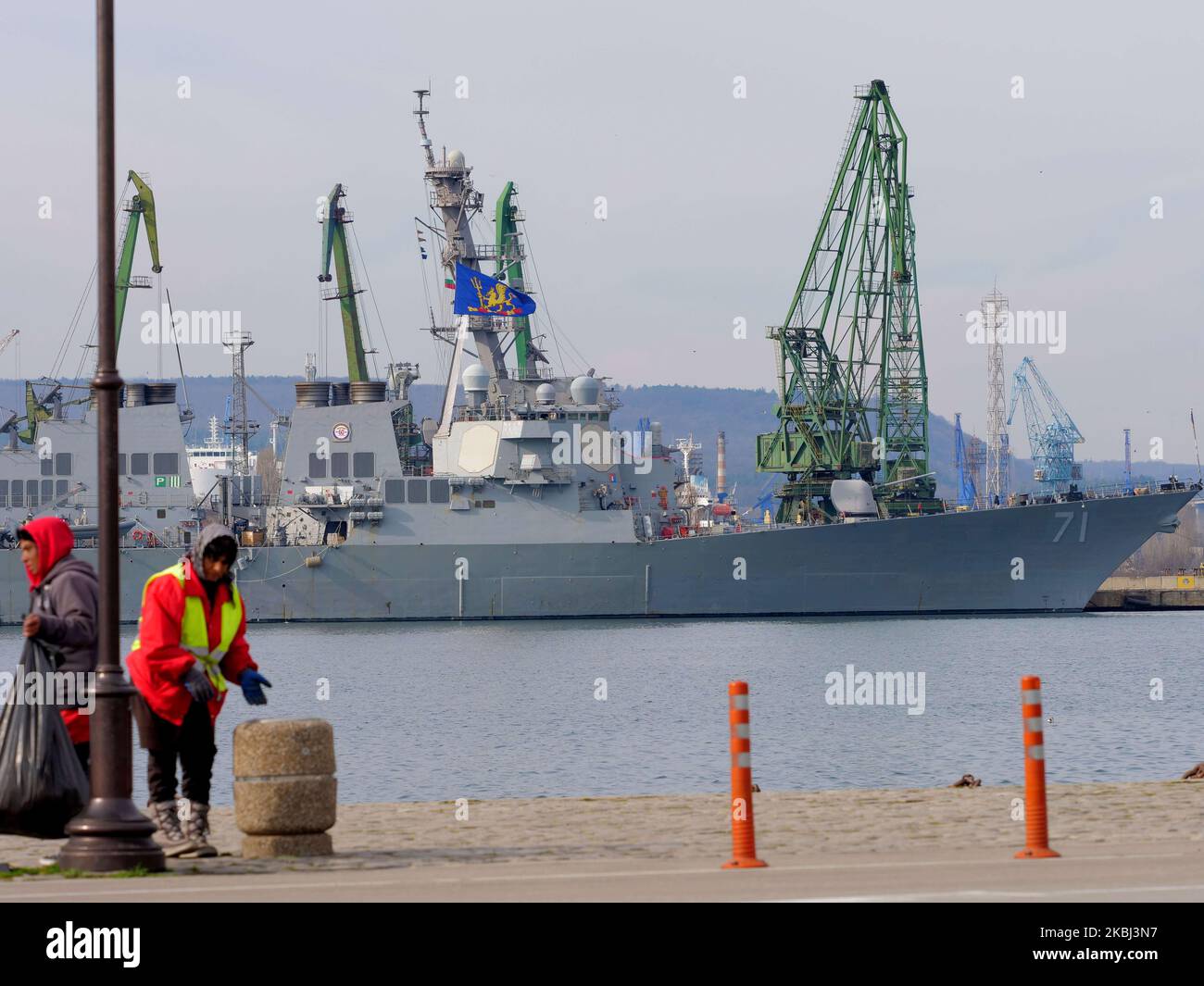 US NAVY ship ''USS ROSS'' arrived in the Black sea port of Varna some ...