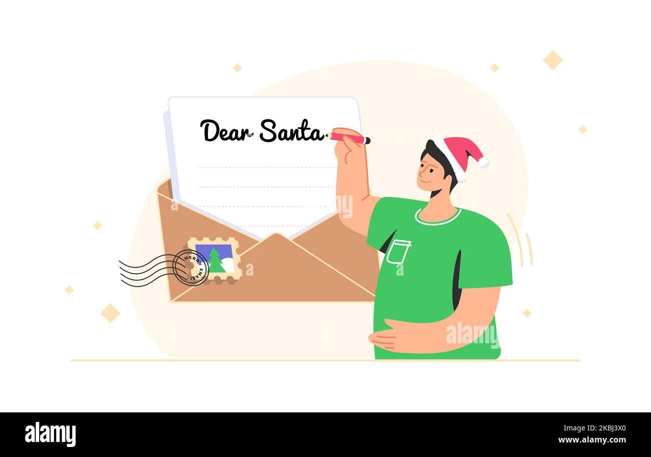 Letter envelope santa claus Cut Out Stock Images & Pictures - Alamy