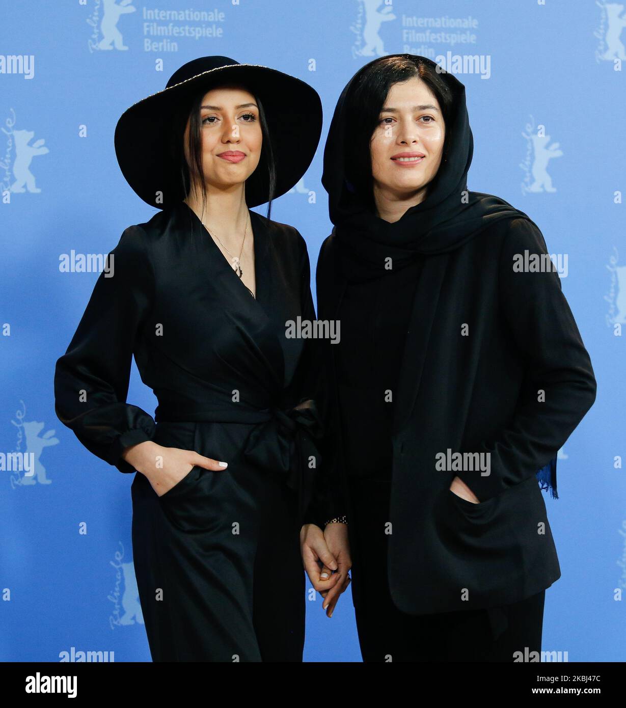 Iranian actress Baran Rasoulof (L) and Iranian actress Jila Shahi (R ...
