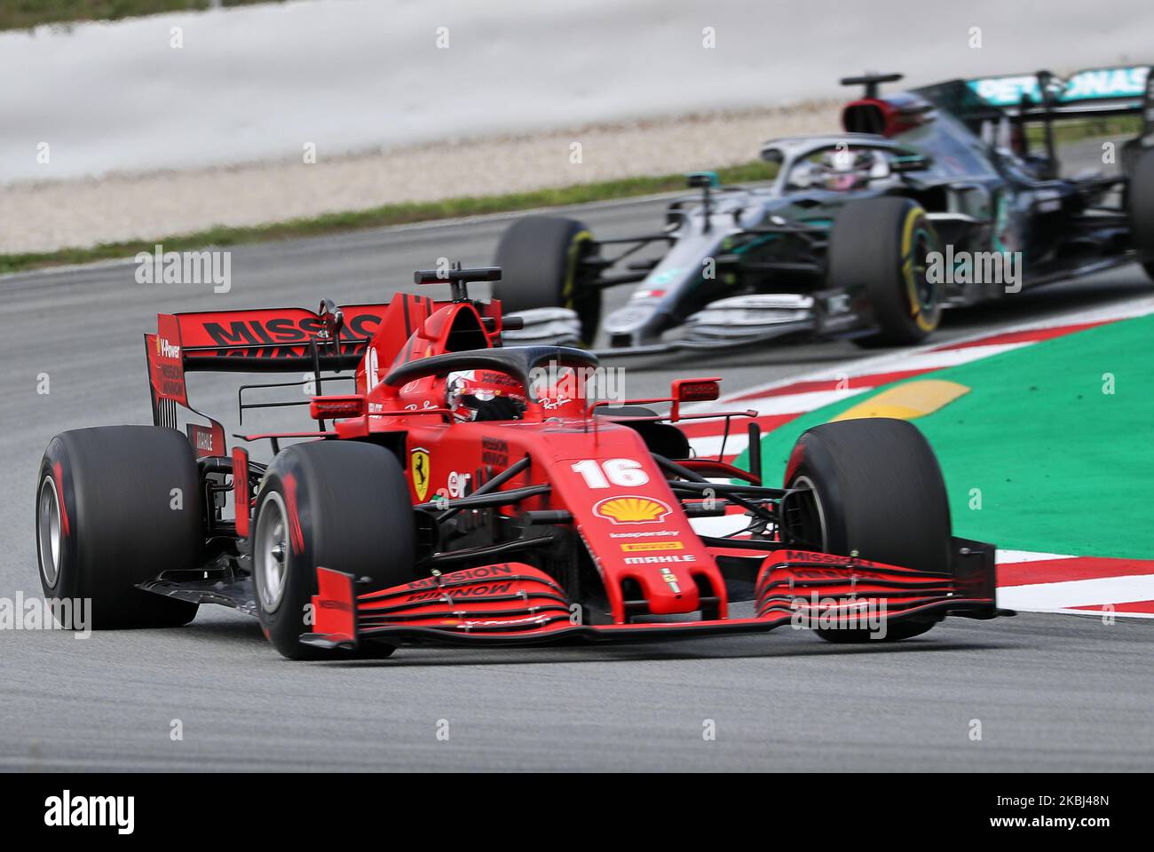 Charles Leclerc and the Ferrari SF 1000 and Lewis Hamilton and the ...