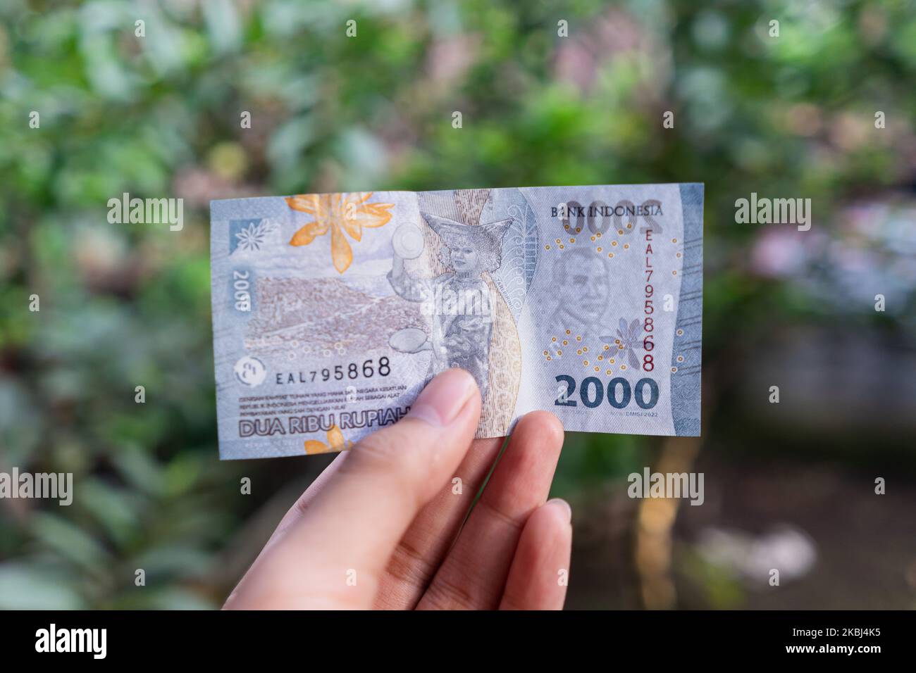 Semarang, Indonesia - November 4, 2022: A hand holds a new design of ...