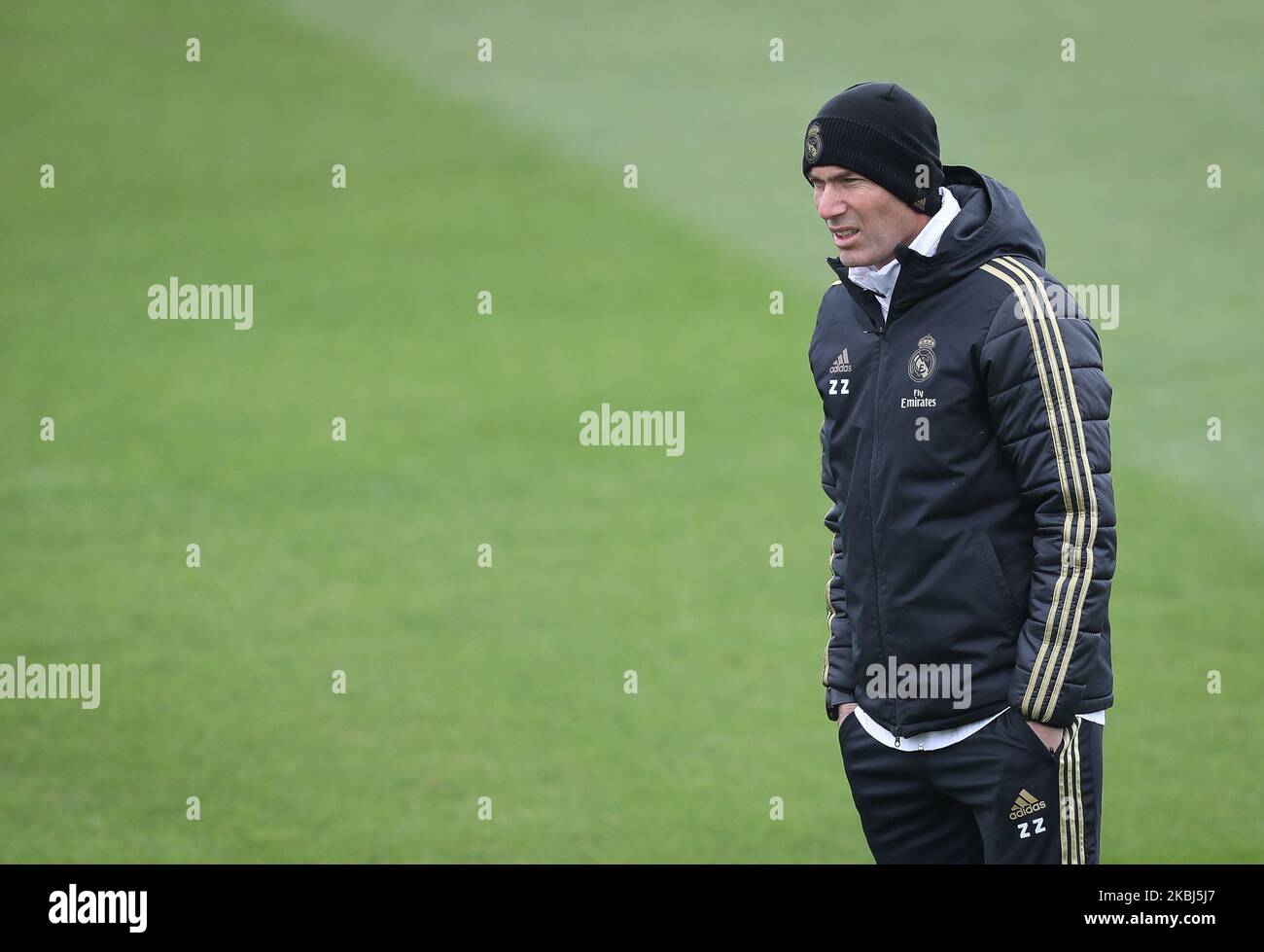Zinedine Zidane during the training session on the eve of the Spanish ...