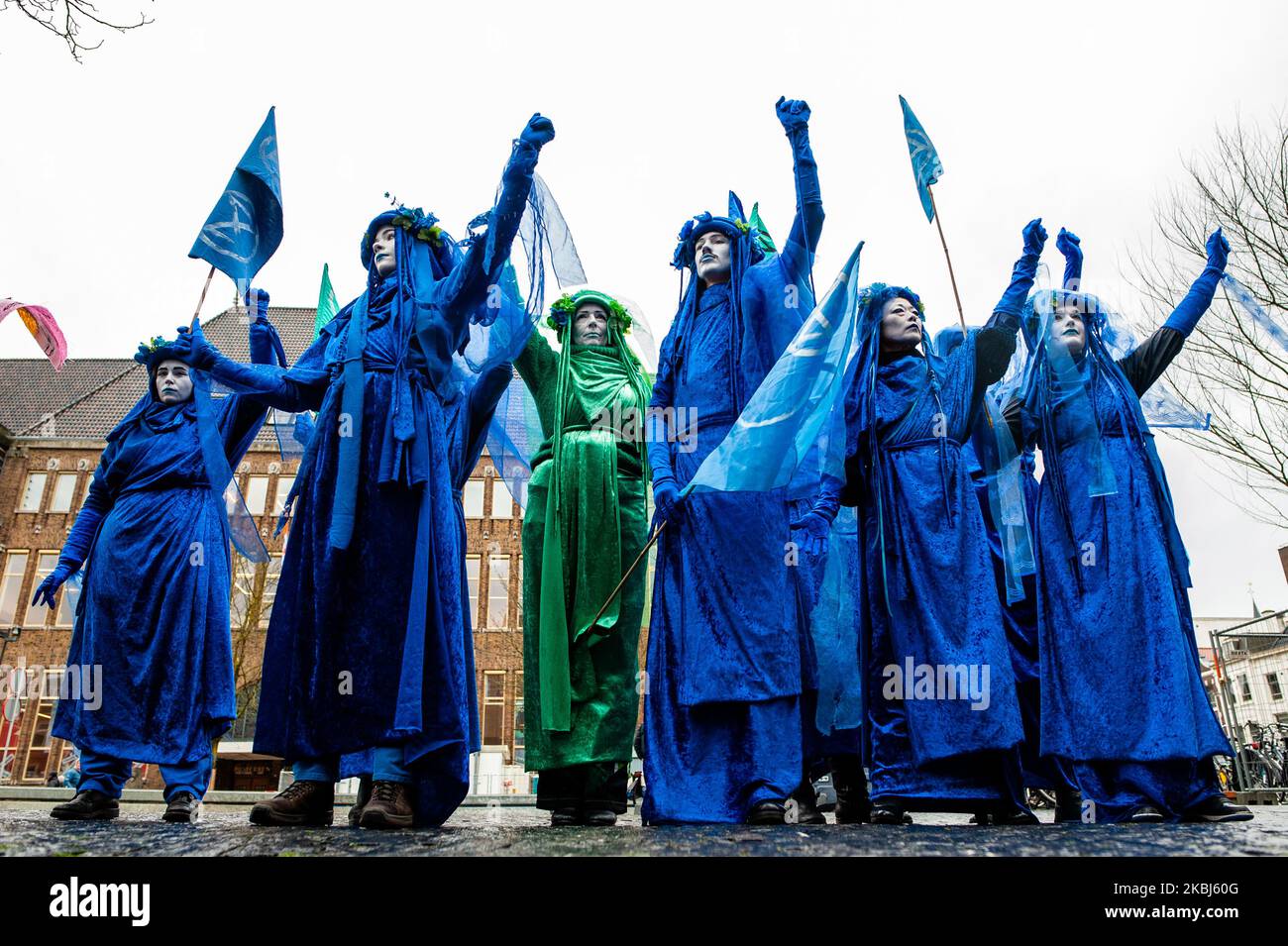 The Blue Rebels showed up during the Climate March in Utrecht to show ...