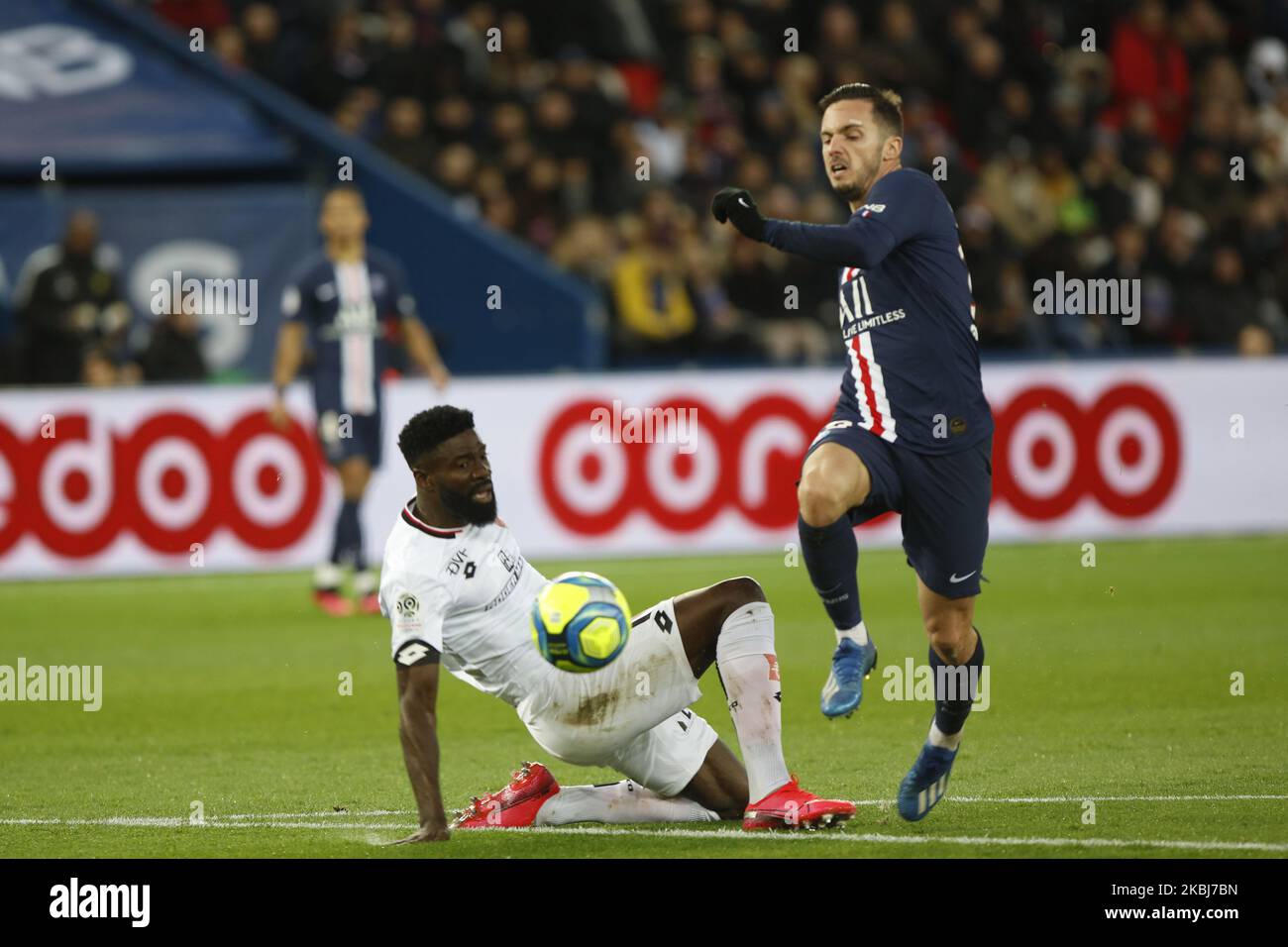 Paris Saint-Germain's Pablo Sarabia attends the French L1 football ...