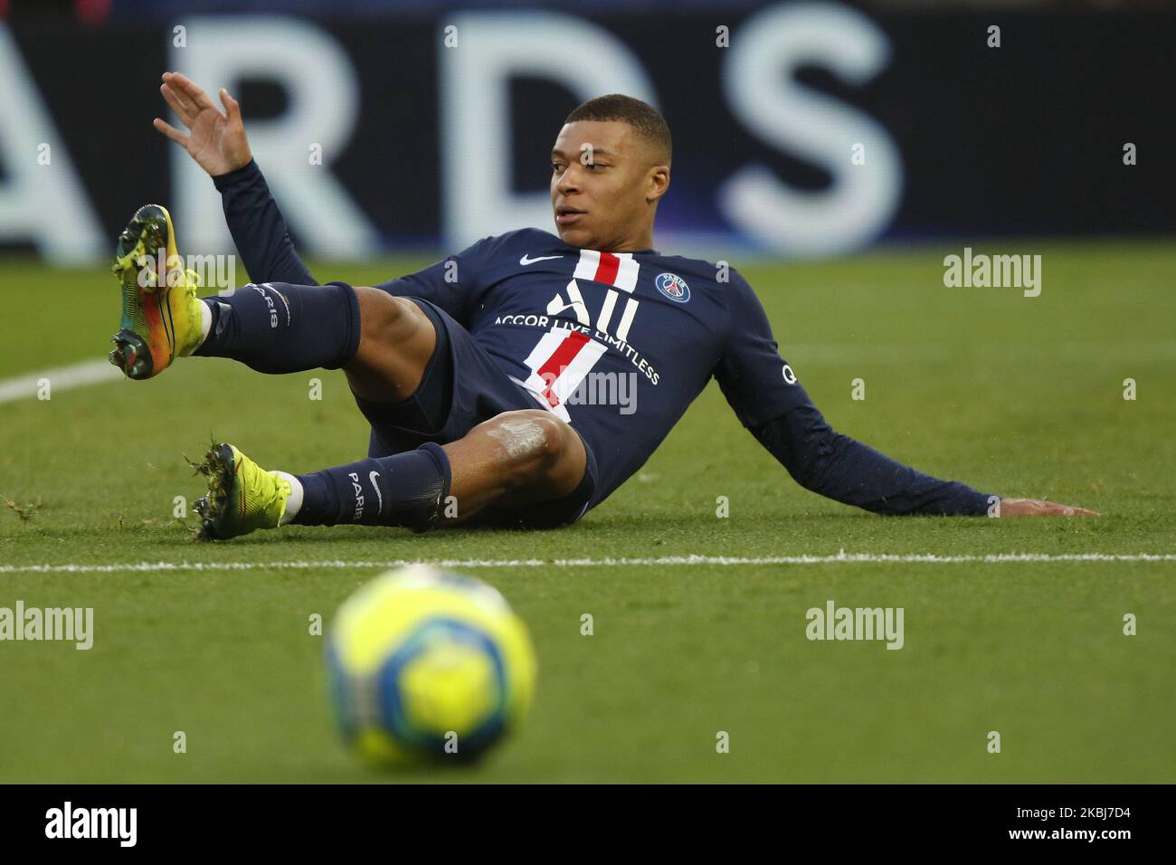 Paris Saint-Germain's French forward Kylian Mbappe during the French L1 ...