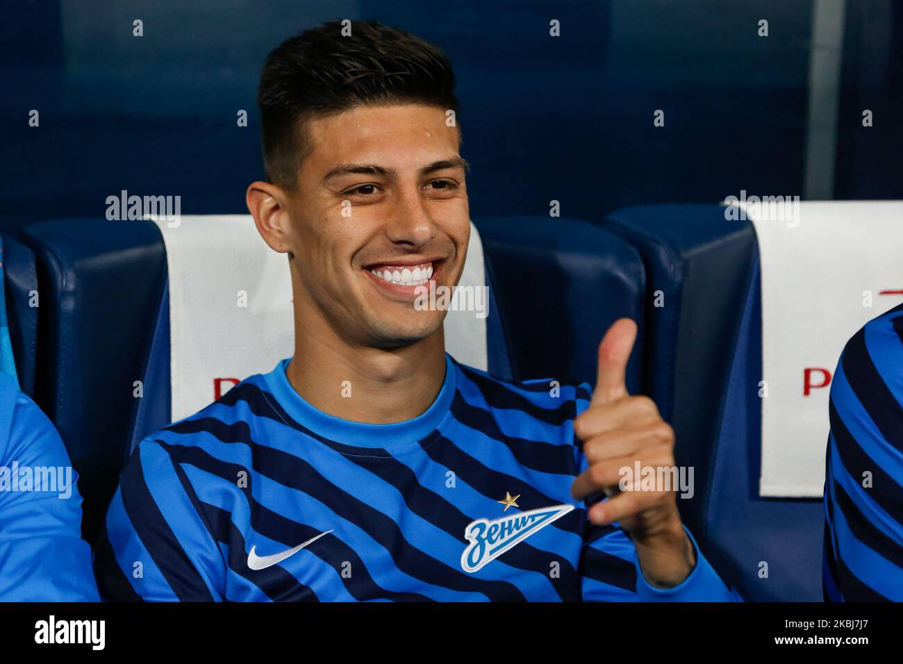 Emiliano rigoni of zenit saint petersburg smiles hi-res stock ...