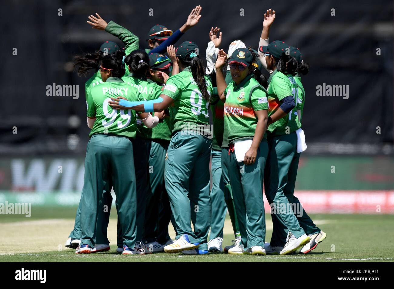 Bangladesh players celebrate a wicket during the Sri Lanka v Bangladesh ...