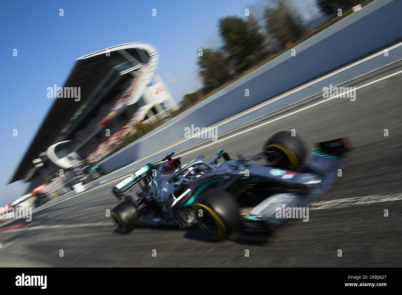 Lewis Hamilton of Great Britain driving the (44) Mercedes-AMG Petronas ...