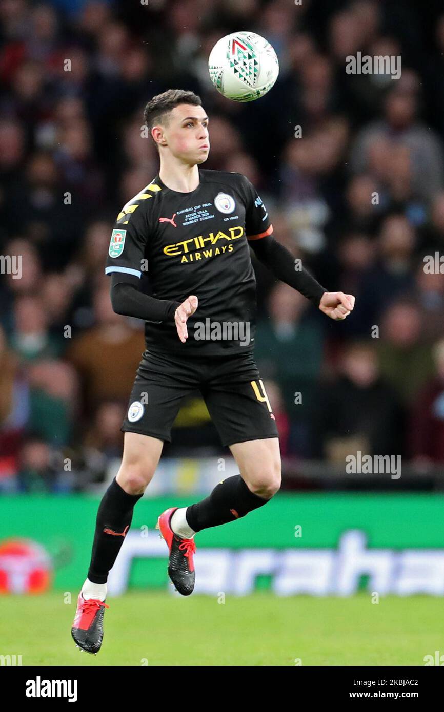 Manchester City midfielder Phil Foden controls the ball during the ...