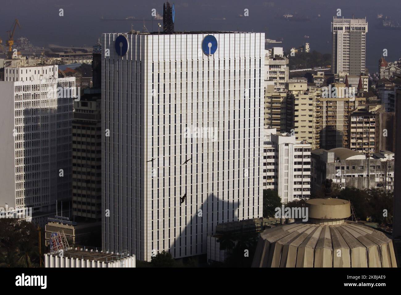 The State Bank of India (SBI) office building is seen on March 02, 2020 ...