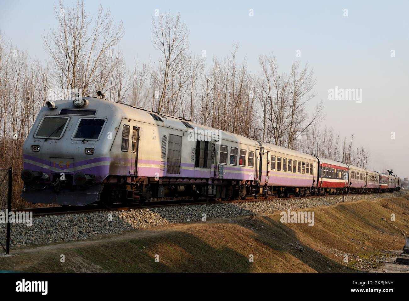 A train moves towards its Destination from Nowgam Railway Station in ...