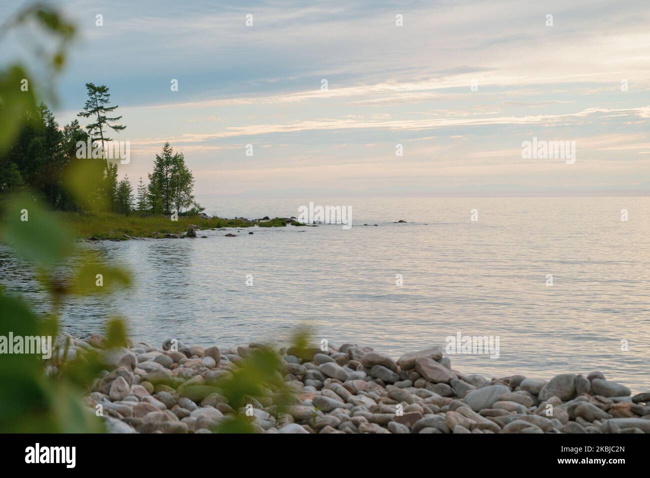 Picturesque view of Lake Baikal is a rift lake located in southern ...
