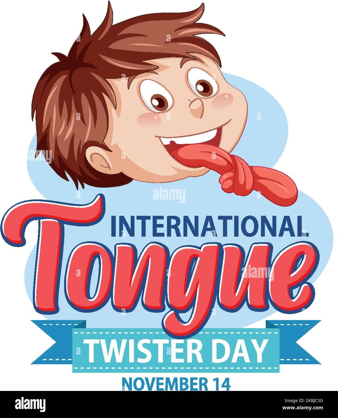 International Tongue Twister Day Banner Design illustration Stock ...