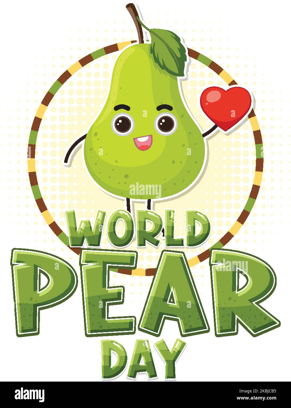 World pear day text for banner or poster design illustration Stock ...
