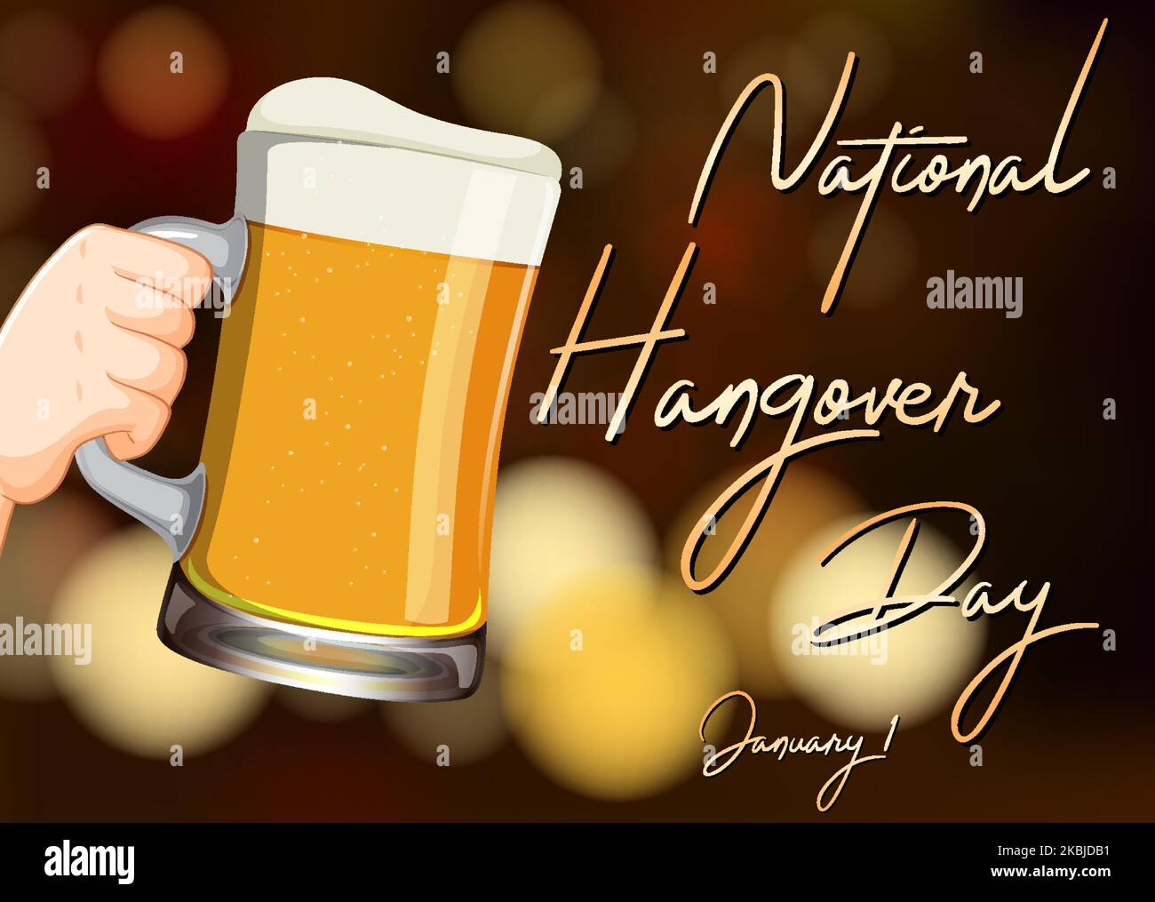 National Hangover Day Banner Design illustration Stock Vector Image ...