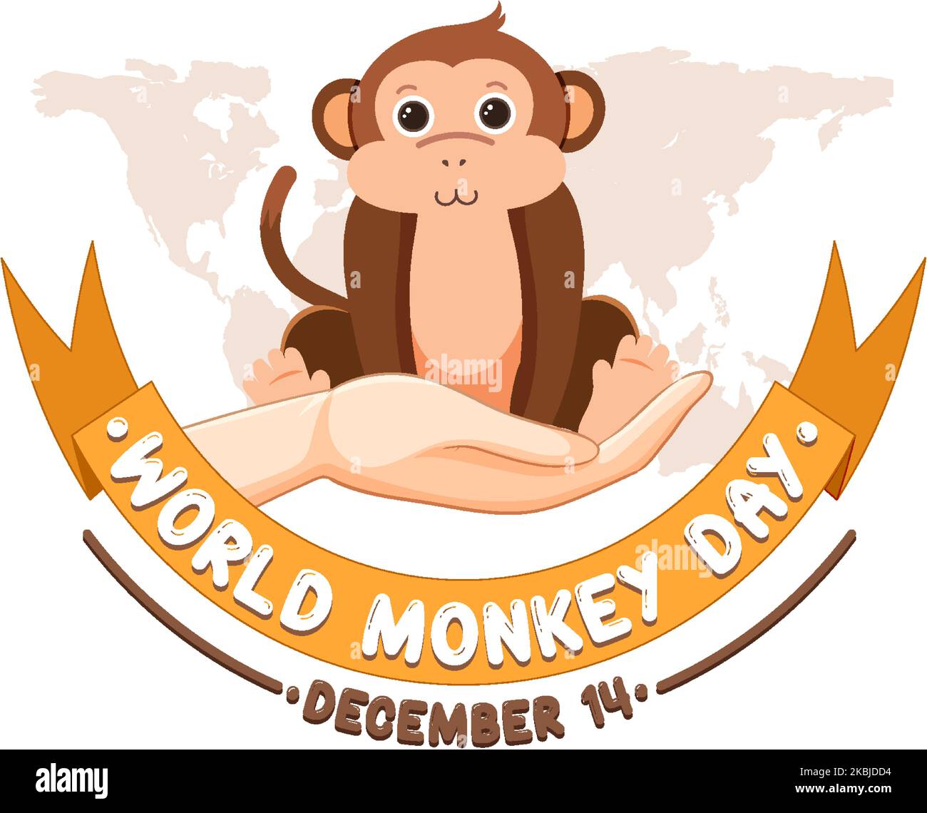 World monkey day poster design illustration Stock Vector Image & Art ...