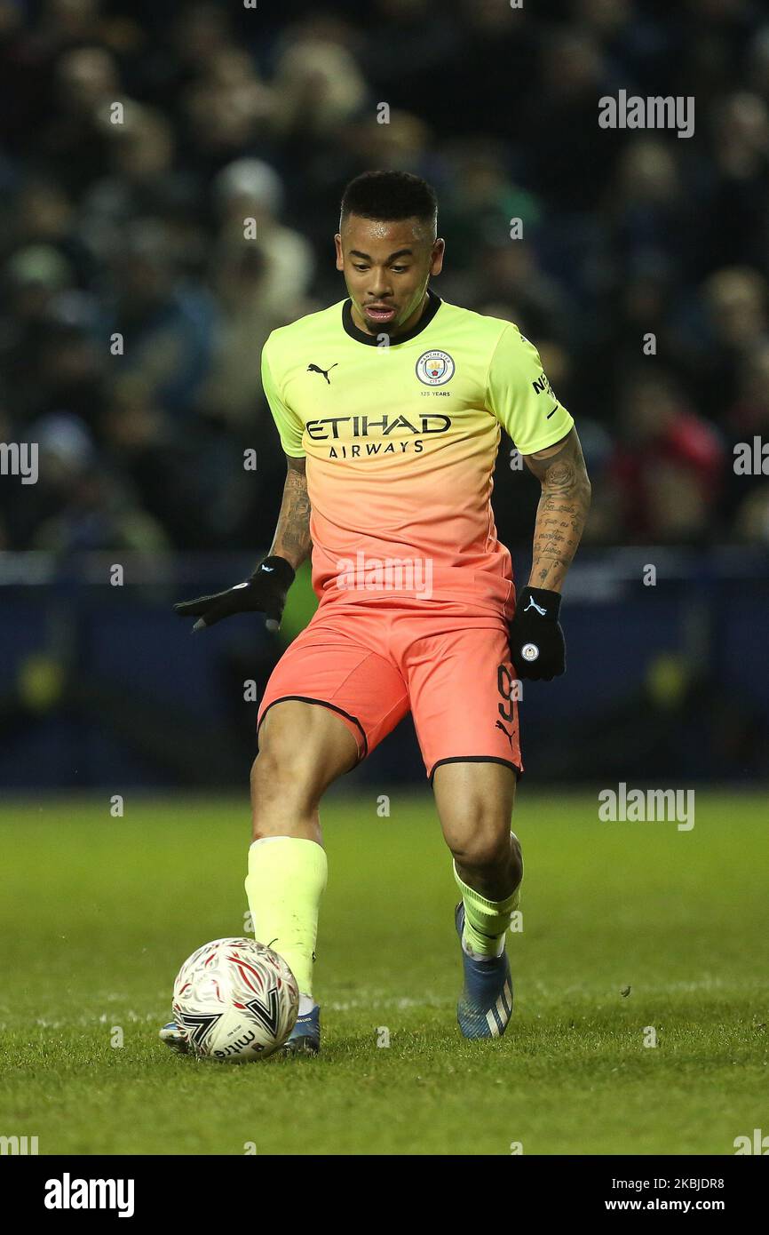 Gabriel Jesus of Manchester City during the FA Cup Fifth Road match ...