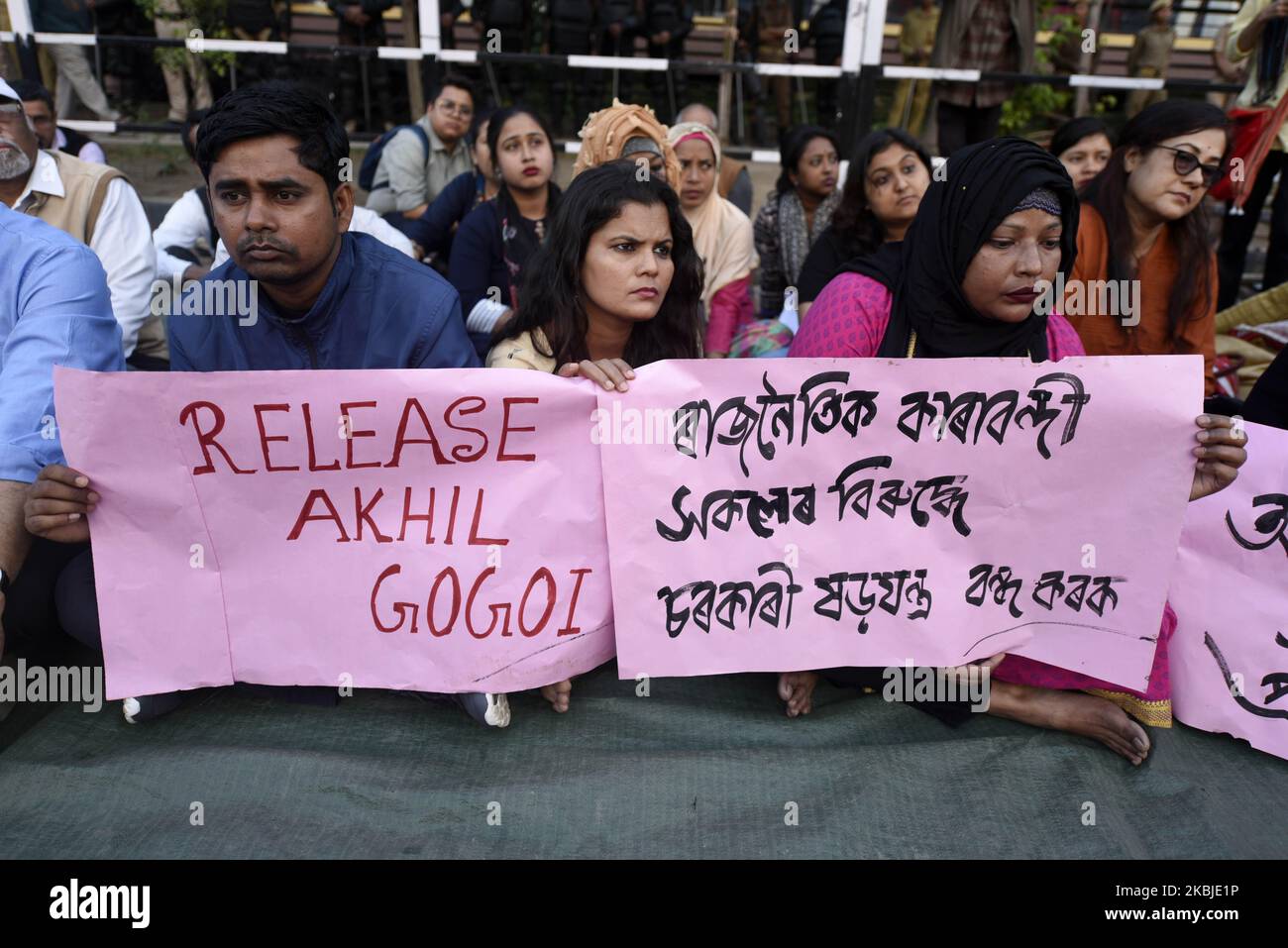 Release of kmss leader akhil gogoi hi-res stock photography and images - Alamy