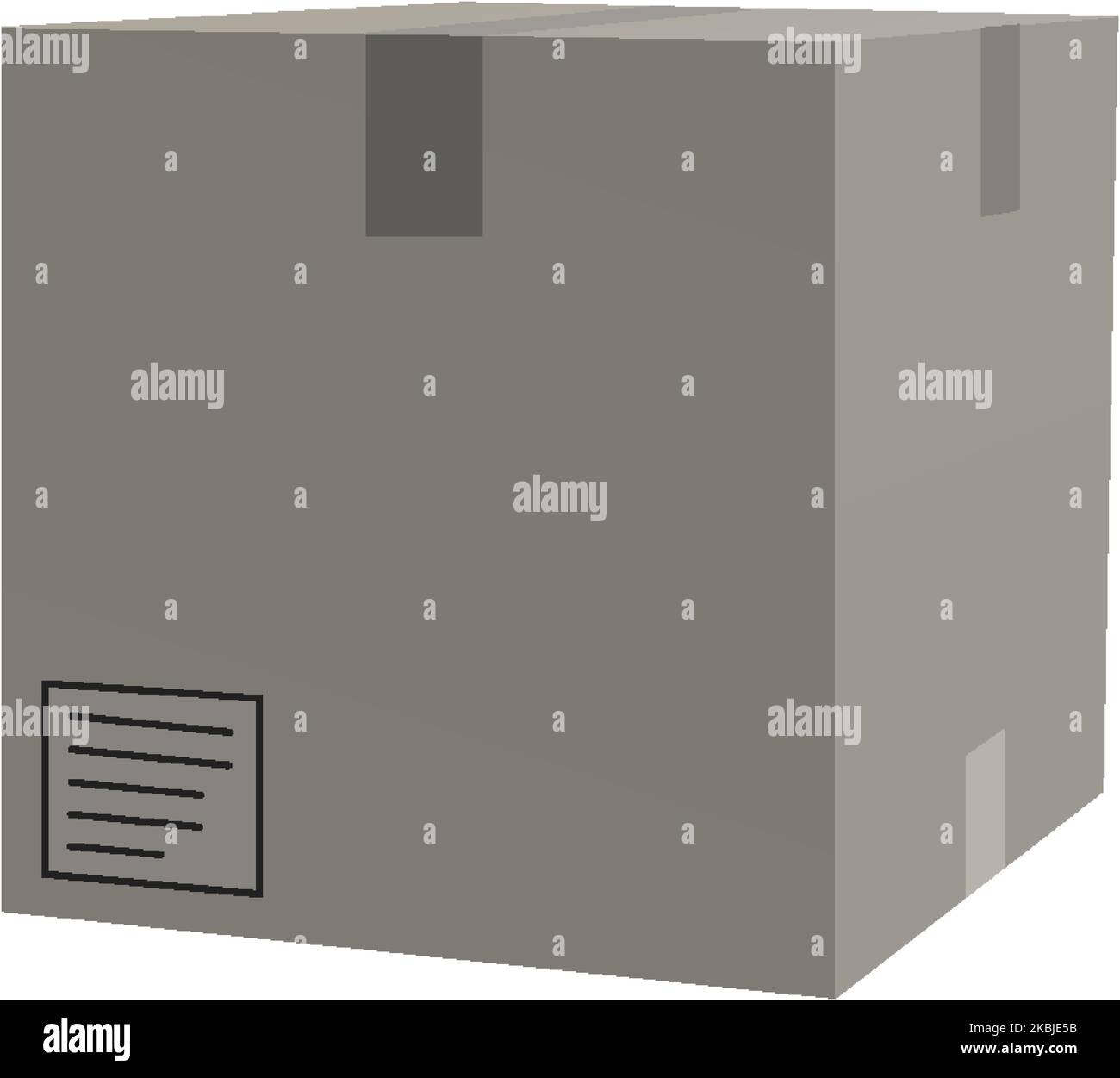 3D cardboard box isolated illustration Stock Vector Image & Art - Alamy