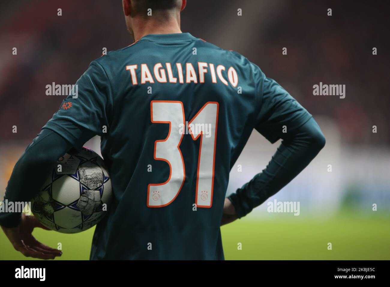 Nicolas Tagliafico (Ajax) controls the ball during the 2019/20 TOTO KNVB Beker semi finale game ...