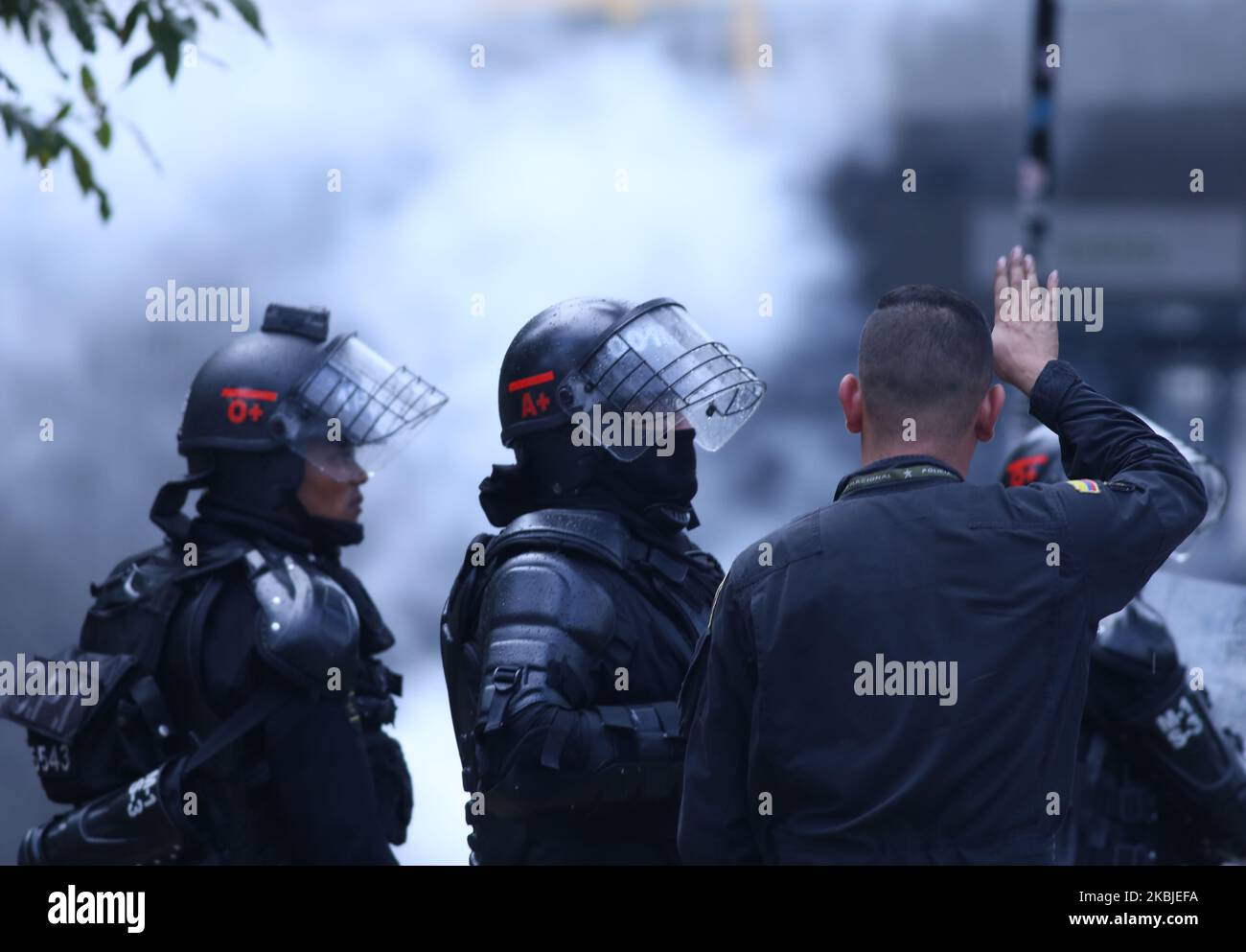 Riot squad officers, esmad in the tank during the riots at the National ...