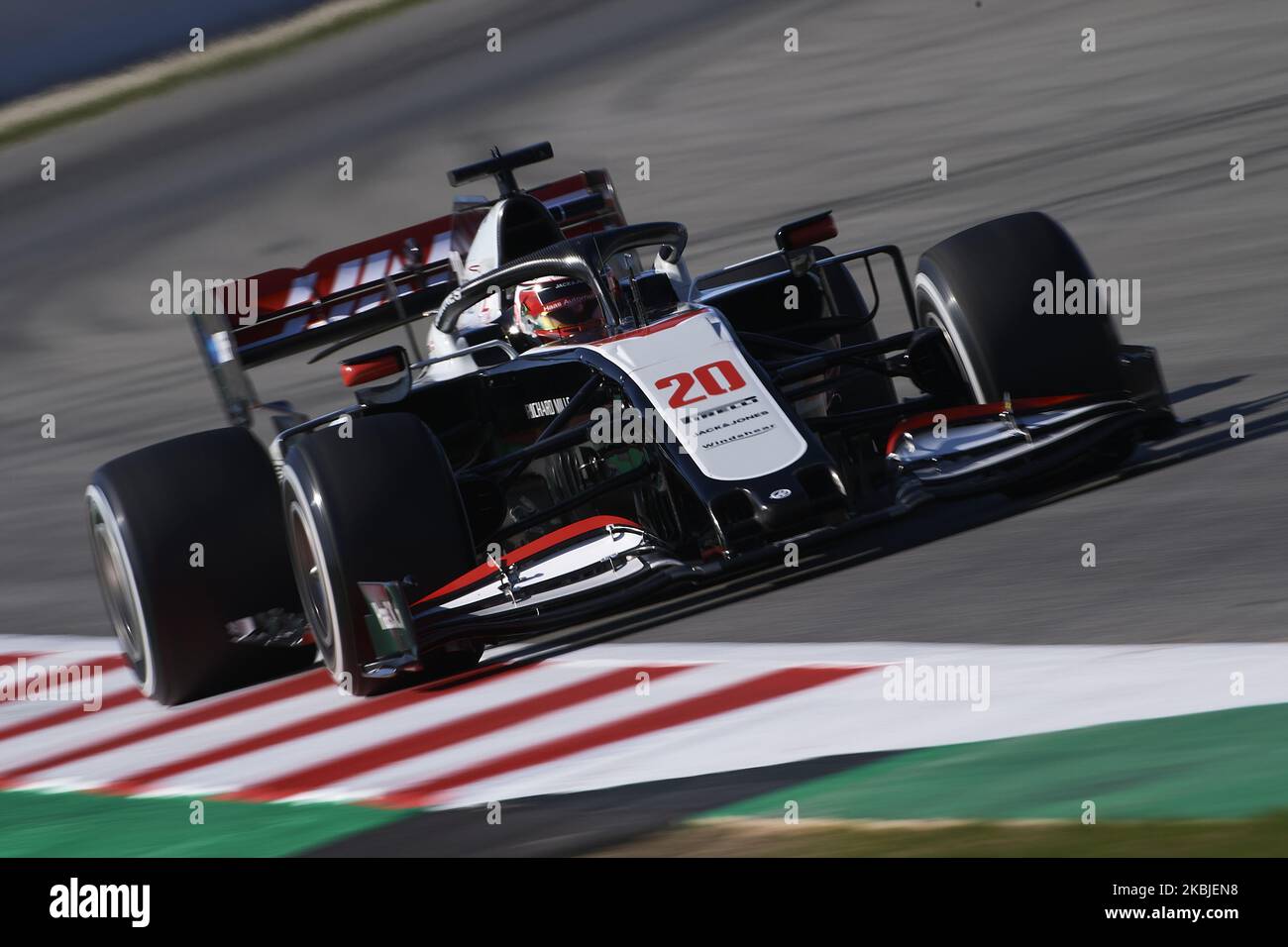Kevin Magnussen of Denmark driving the (20) Haas F1 Team during day one ...