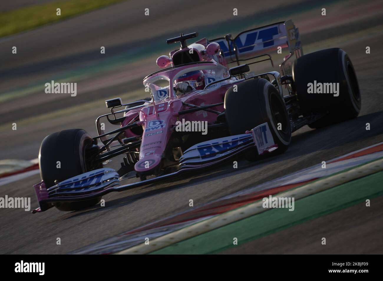 Lance Stroll of Canada driving the (18) BWT Racing Point Formula One ...