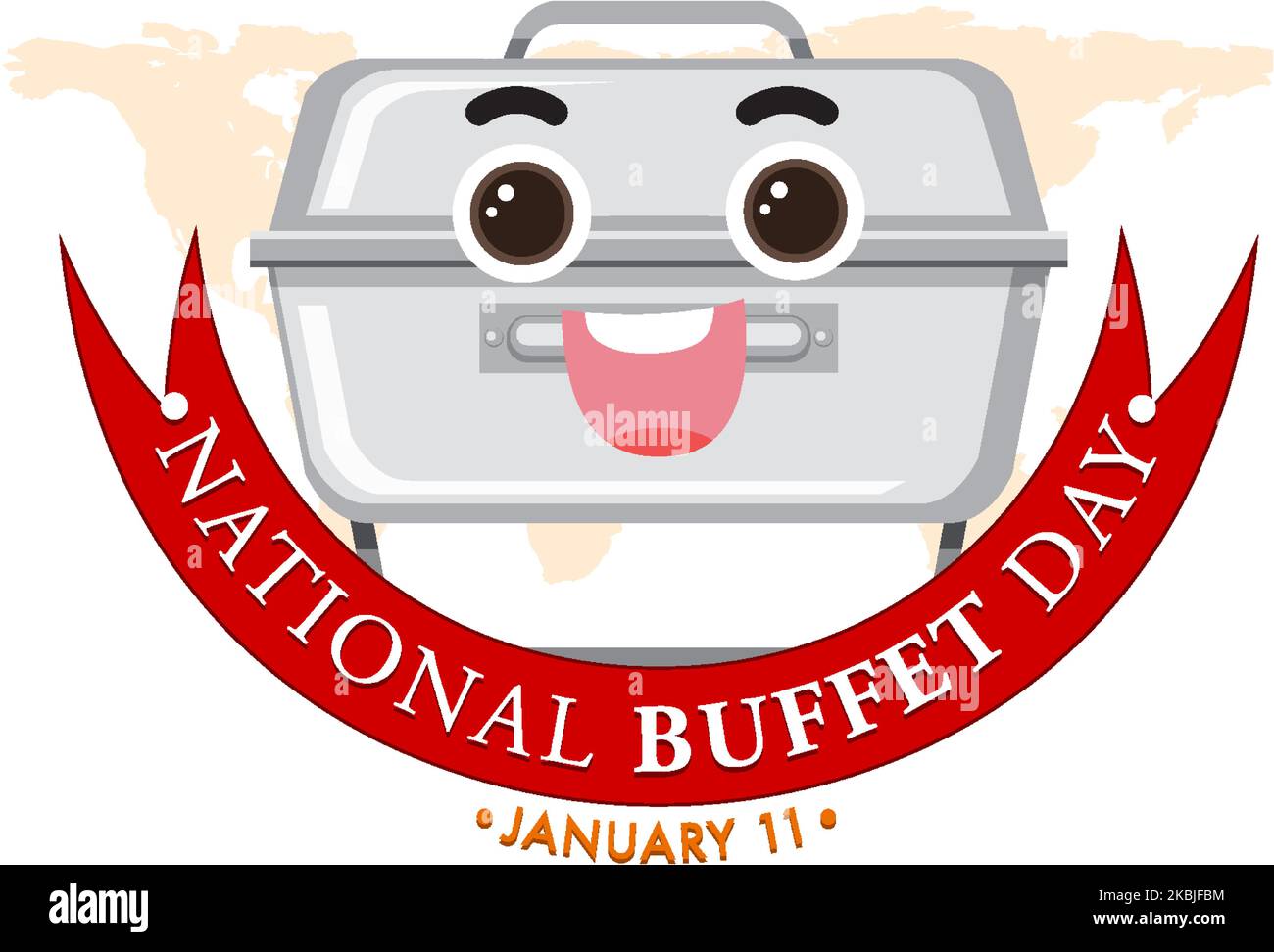 National Buffet Day Text Banner Design illustration Stock Vector Image ...