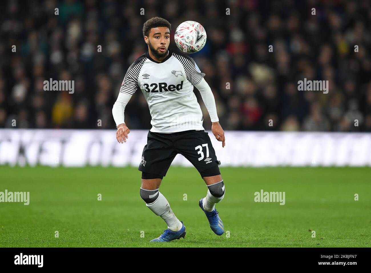 Jayden Bogle (37) of Derby County during the FA Cup match between Derby ...