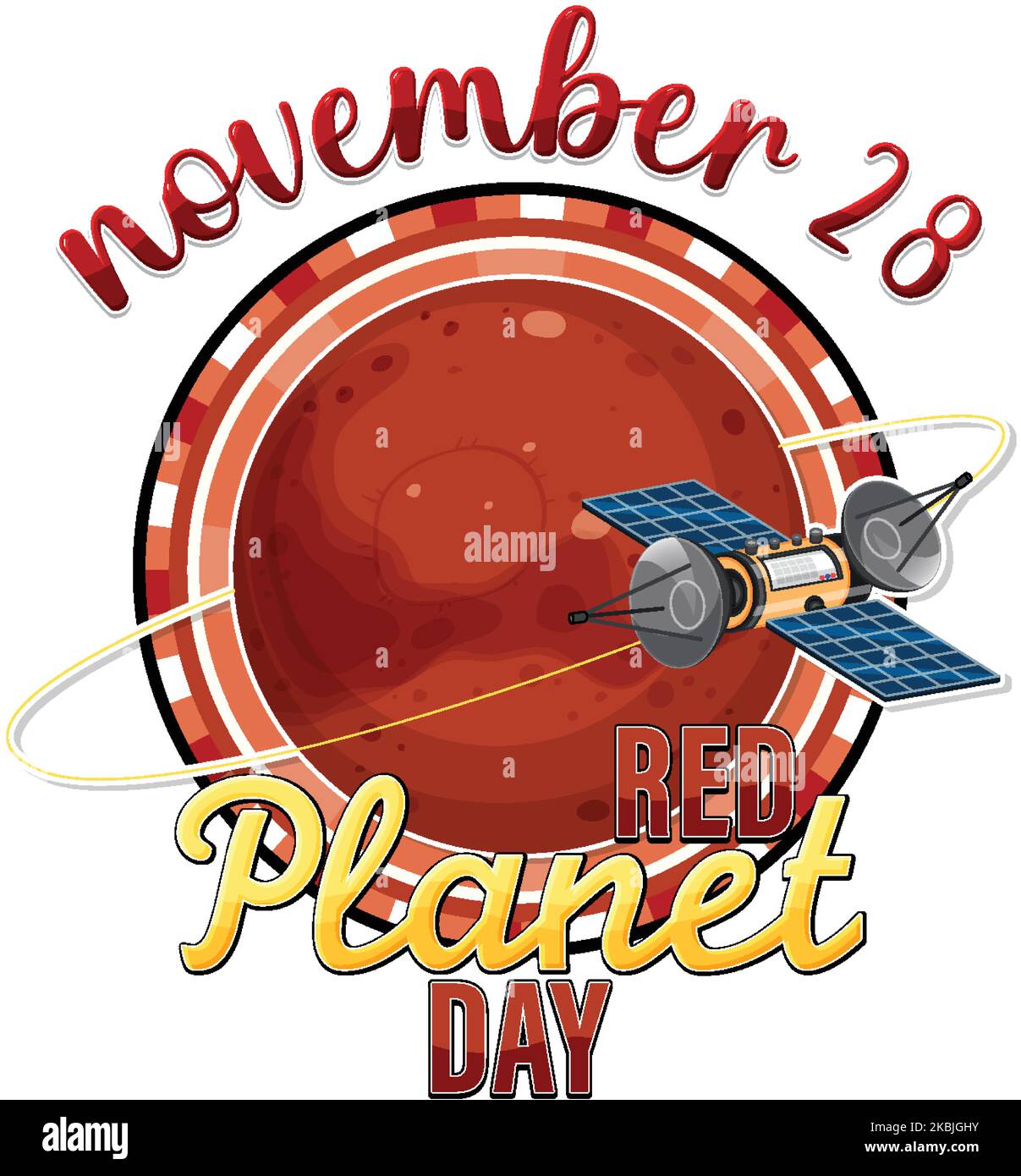 Red planet day poster template illustration Stock Vector Image & Art ...
