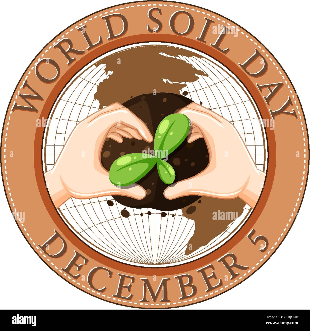 World soil day text for banner or poster design illustration Stock ...