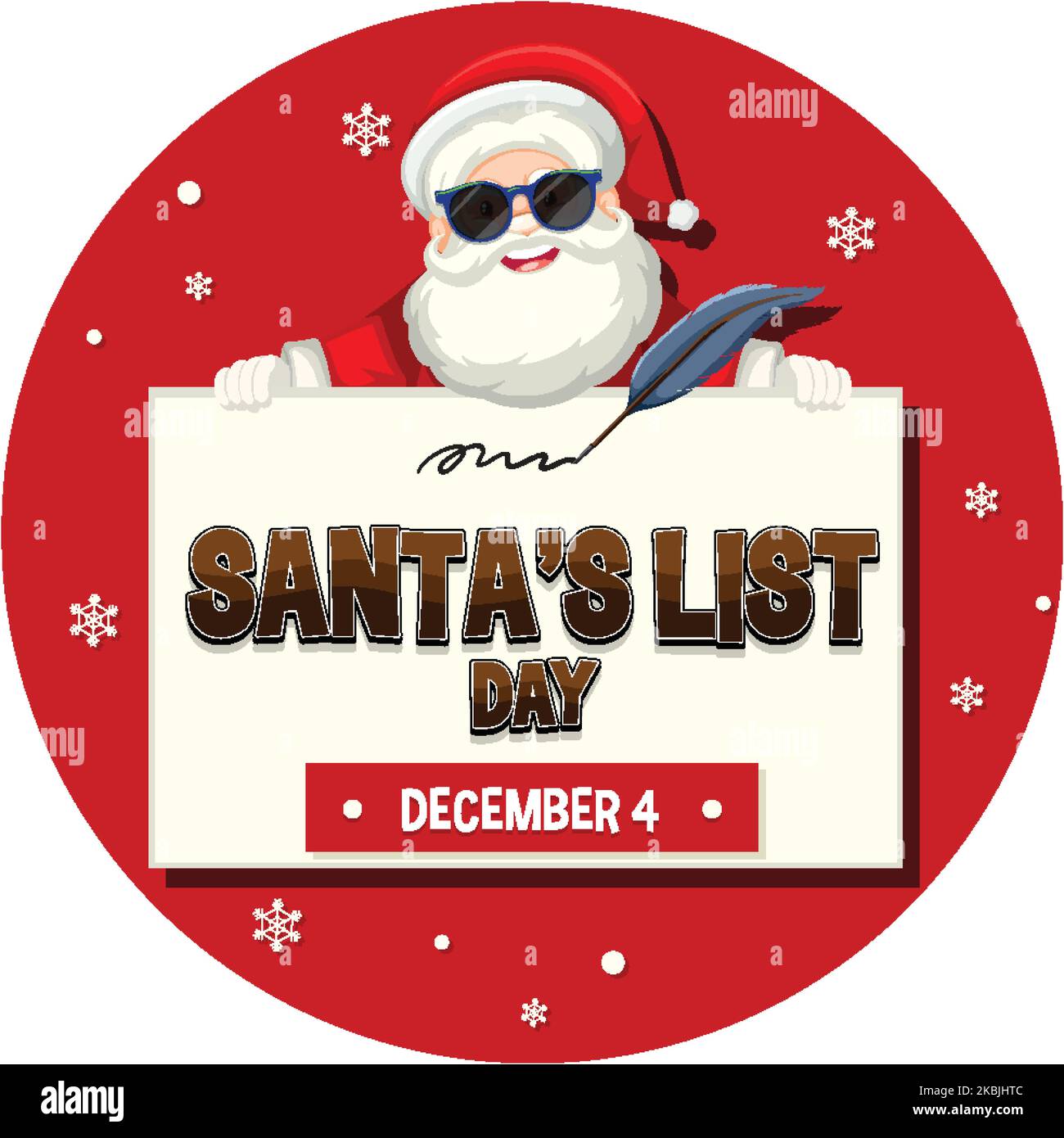 Happy Santa List Banner Design illustration Stock Vector Image & Art ...