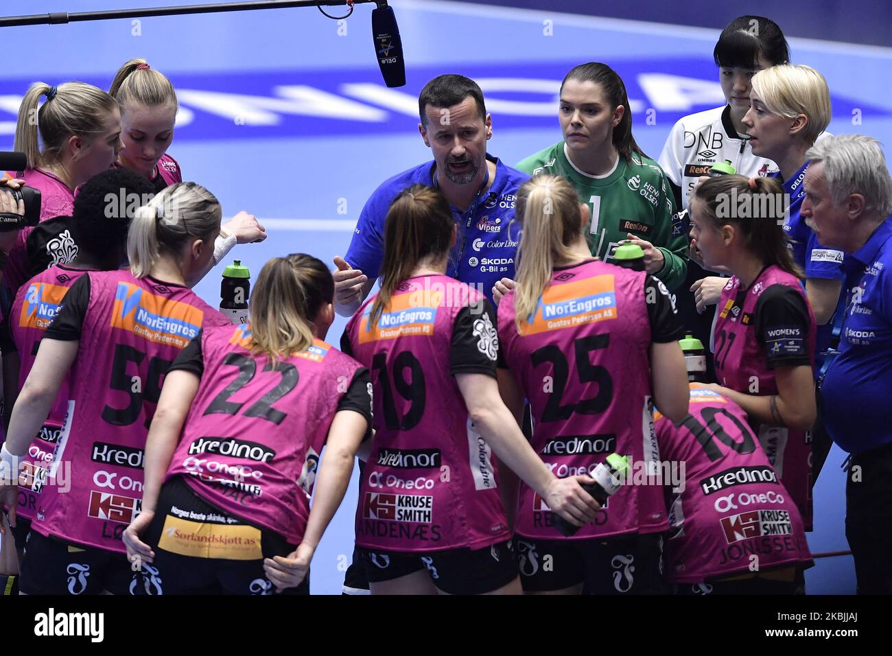 Ole Gustav Gjektad head coach of Vipers Kristianstad in action during ...