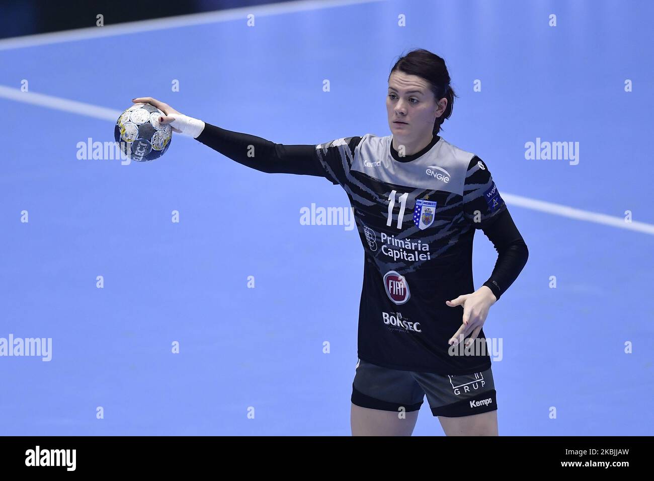 Gabriela Perianu of CSM Bucharest in action during EHF Champions League ...