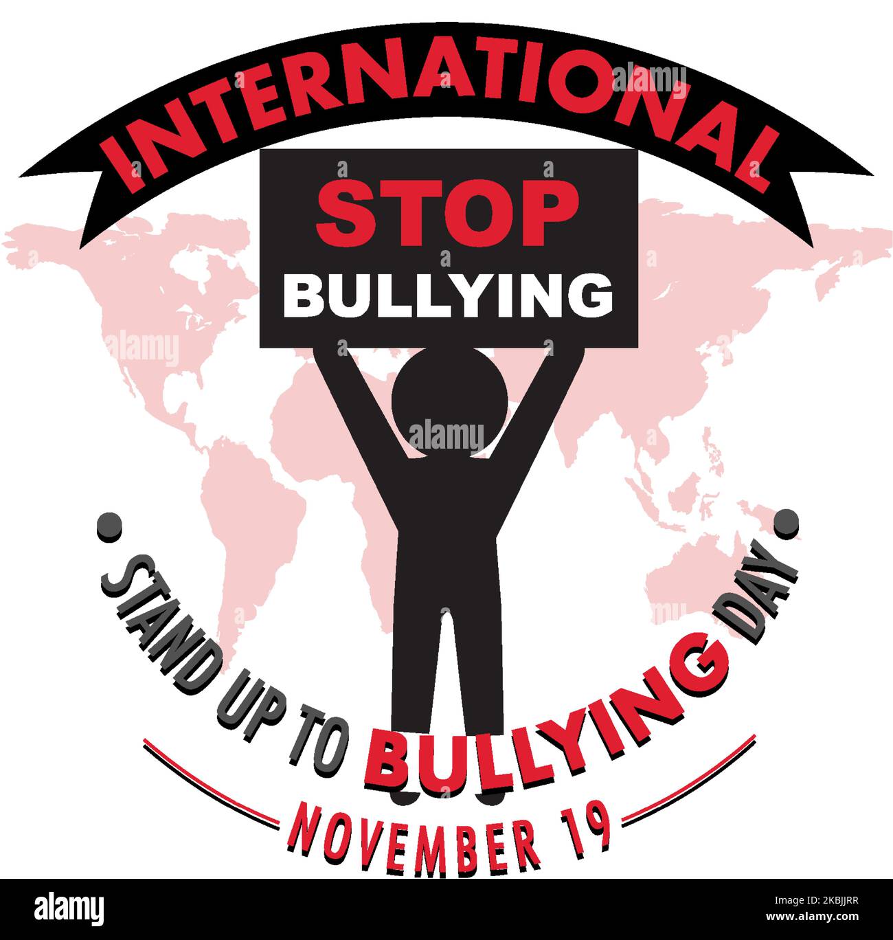 International stand up to bullying day poster design illustration Stock ...