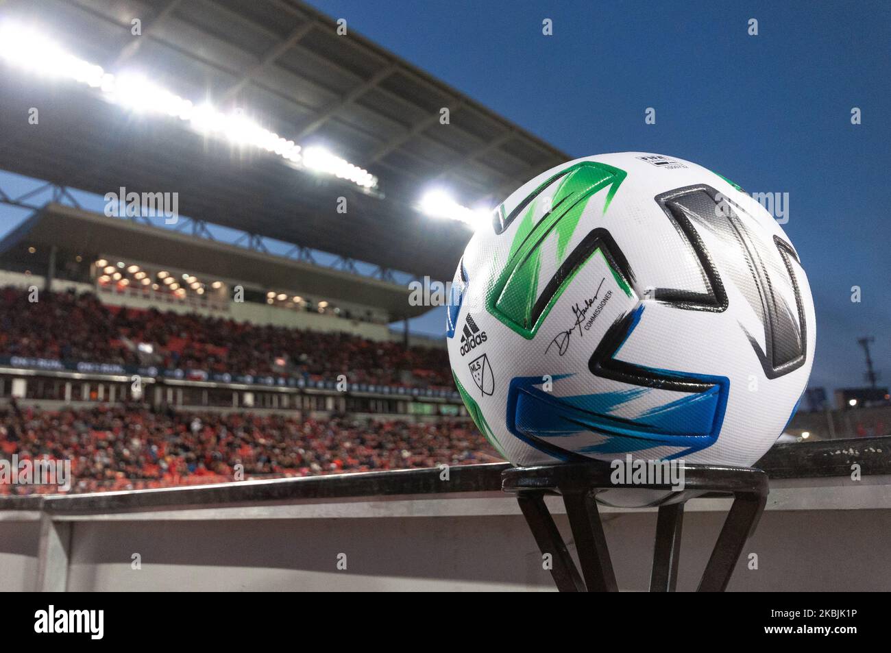 MSL ball on the stand before the 2020 MLS Regular Season match between ...
