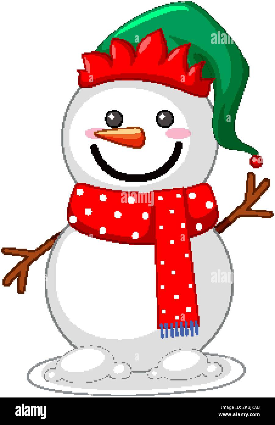 Snowman in Christmas theme illustration Stock Vector Image & Art - Alamy