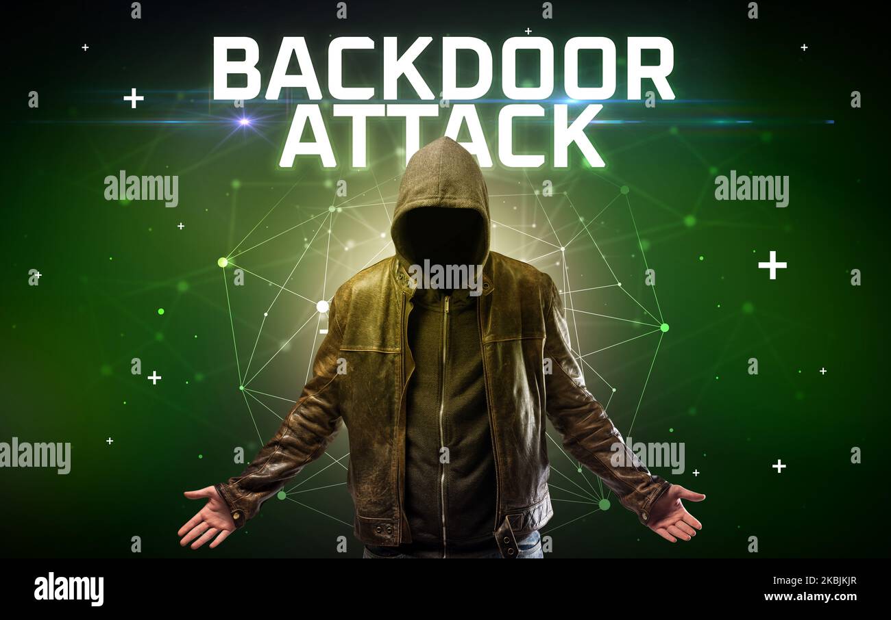 Mysterious hacker, online attack concept Stock Photo - Alamy