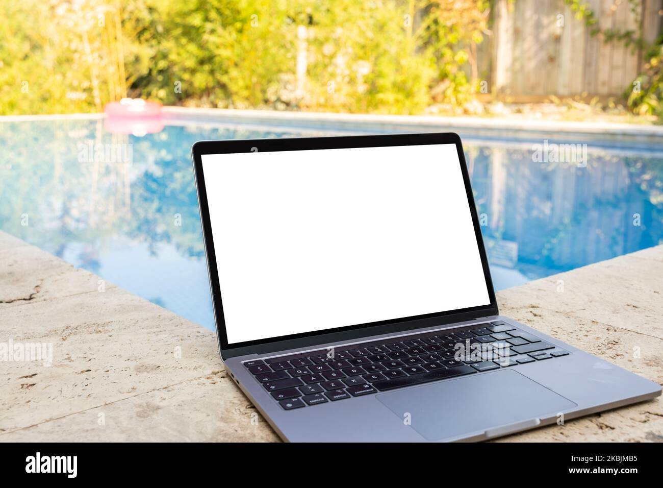 Modern laptop mock up, empty white blank screen of modern laptop mock ... Modern laptop mock up, empty white blank screen of modern laptop mock ...