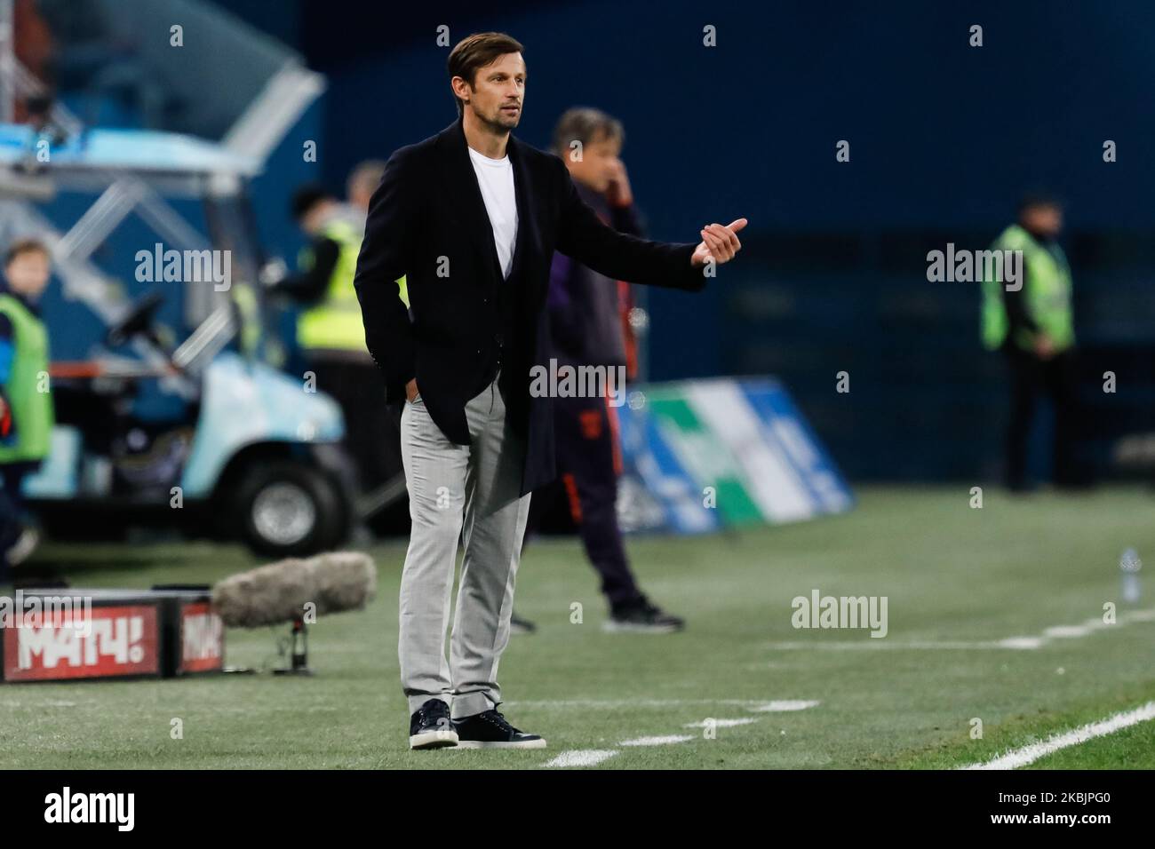 Zenit saint petersburg head coach sergei semak gestures hi-res stock ...
