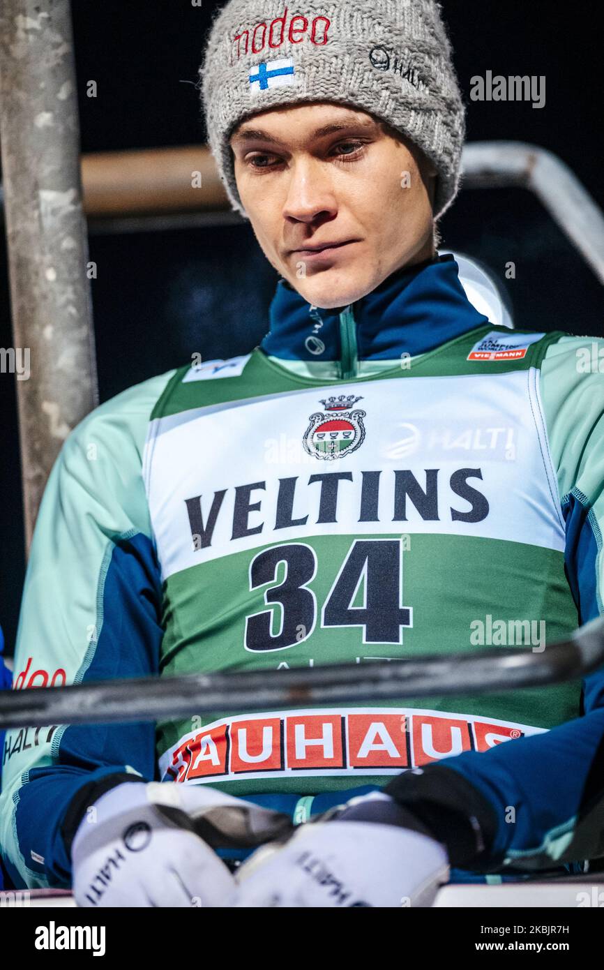 Antti Aalto during the first round of the Men Large Hill Individual ...