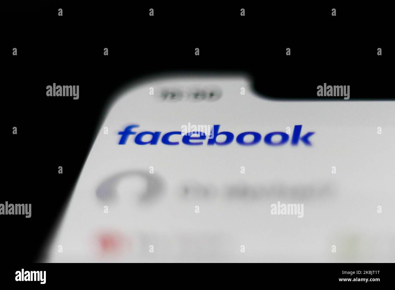 Facebook logo is seen displayed on smartphone in this illustration ...